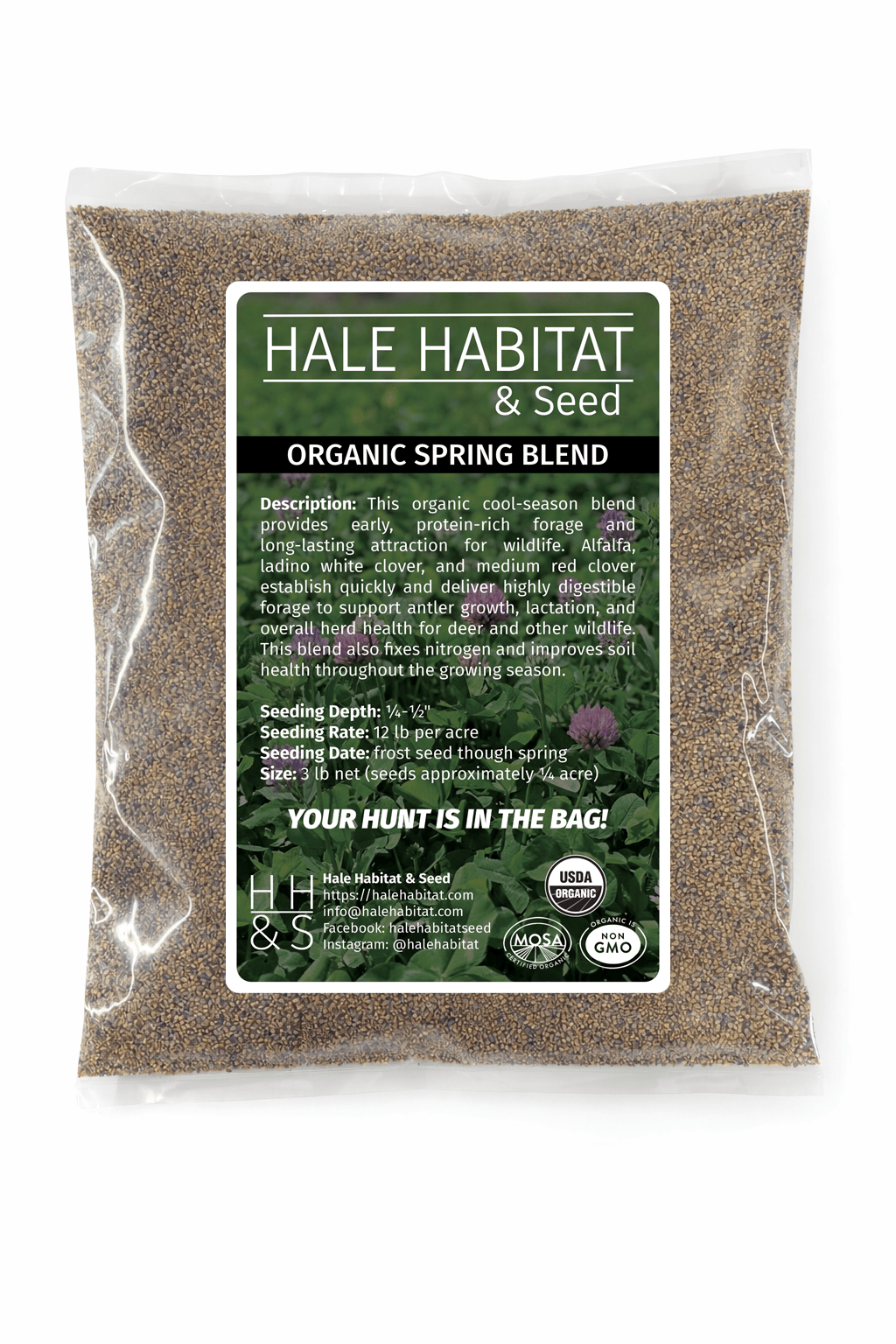 Certified Organic Spring Food Plot Blend for Early Growth – Hale ...